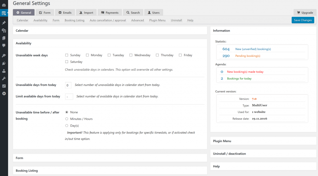 Screenshots | WP Booking Calendar: The #1 Booking Plugin for WordPress.