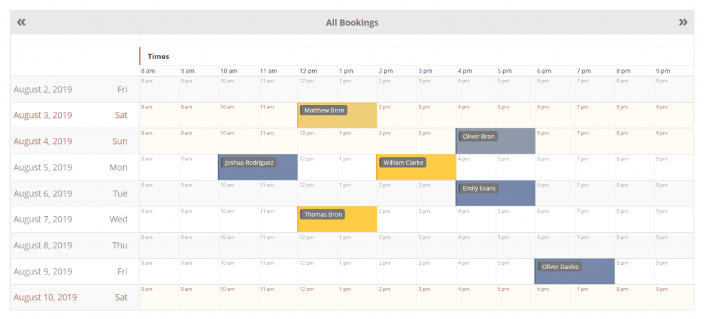 Shortcode – Timeline | WP Booking Calendar: The #1 Booking Plugin for WordPress.
