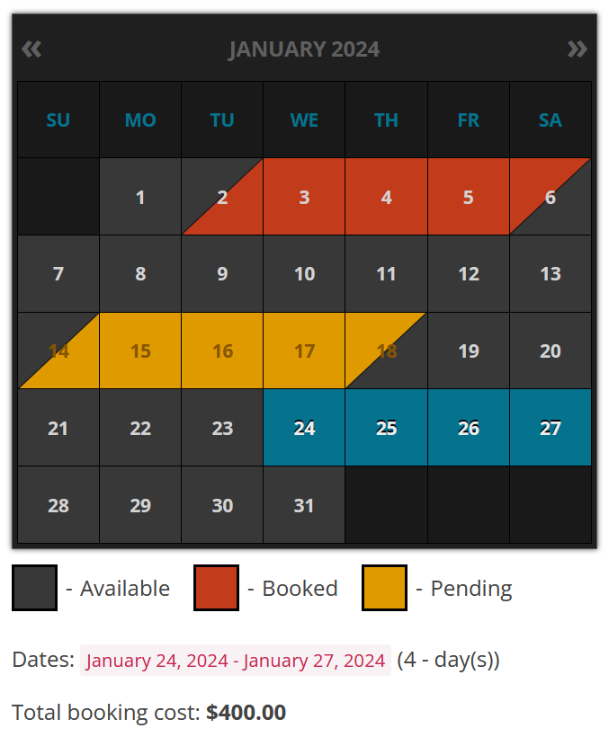 Booking Calendar WordPress Plugin Receive Bookings Easily