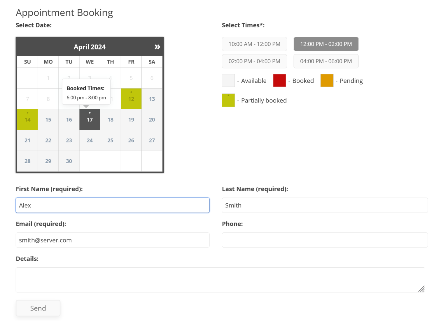 Screenshots | WP Booking Calendar: The #1 Booking Plugin for WordPress.
