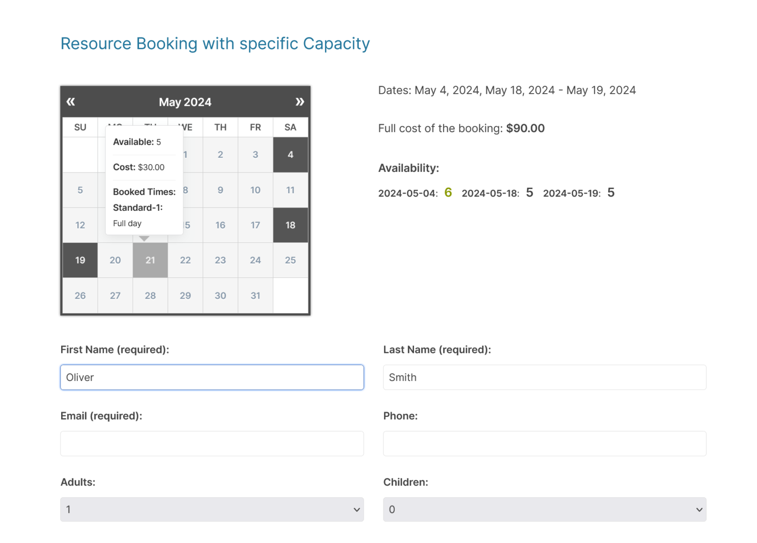 Screenshots | WP Booking Calendar: The #1 Booking Plugin for WordPress.