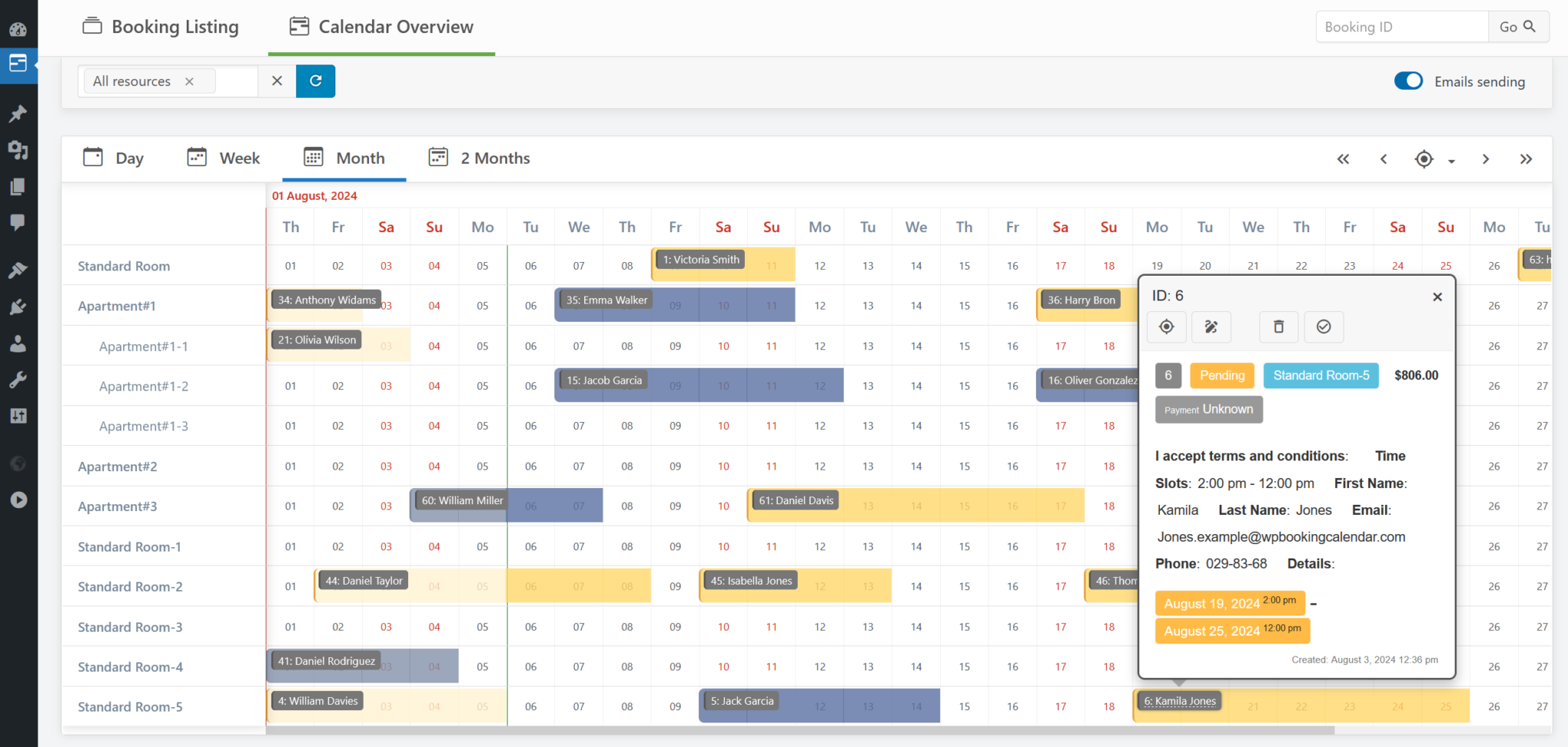 Screenshots | WP Booking Calendar: The #1 Booking Plugin for WordPress.