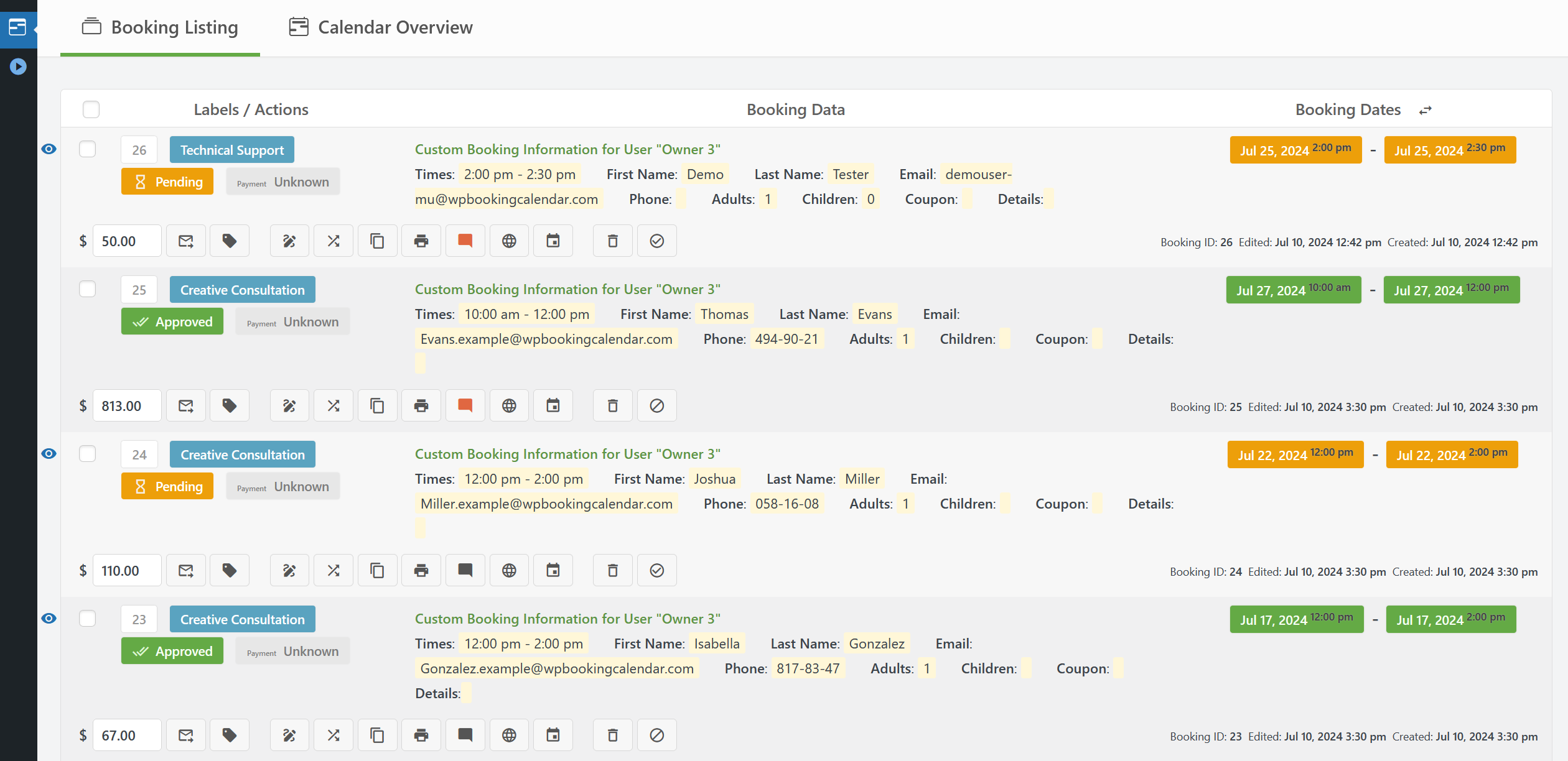 WP Booking Calendar - The #1 Booking Plugin for WordPress.